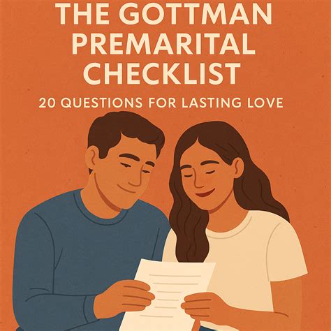 20 Premarital Counseling Questions The Gottman Checklist For Couples