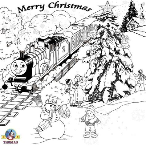 Thomas The Tank Engine Christmas Colouring Pages