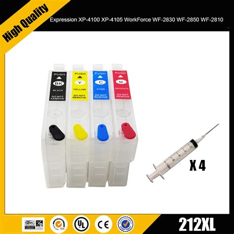Eikshop 212 212xl Refillable Ink Cartridge No Chip For Epson Expression