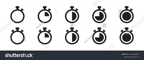 Set Timer Timer Icon Set Vector Stock Vector Royalty Free 2161482023 Shutterstock
