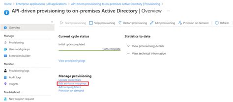 Modifying The Attribute Mapping In Api Driven Provisioning To On