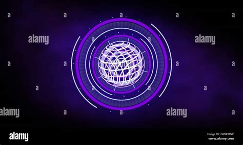 Image Of Scope Scanning And Data Processing Over Globe Global Computer Data Processing And
