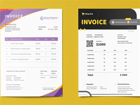 A Professional Custom Invoice Template Design In Excel Word And PDF Upwork