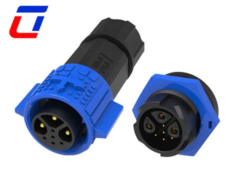 15a Ip67 Waterproof Connector 3 Pin Female Panel Mount Connector