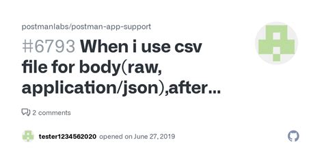 when i use csv file for body raw application json after using runner the value is not string