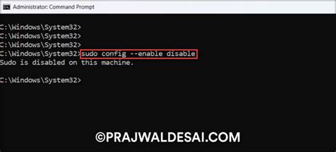 how to enable or disable sudo for windows 11