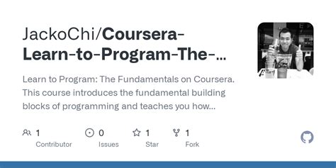 Github Jackochicoursera Learn To Program The Fundamentals Learn To