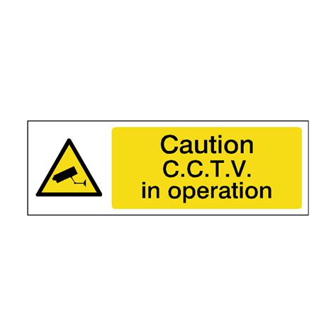 Caution Cctv Label Safety Uk