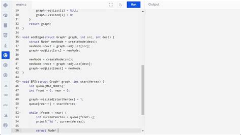 C Program To Implement Breadth First Search Bfs Graph Traversal