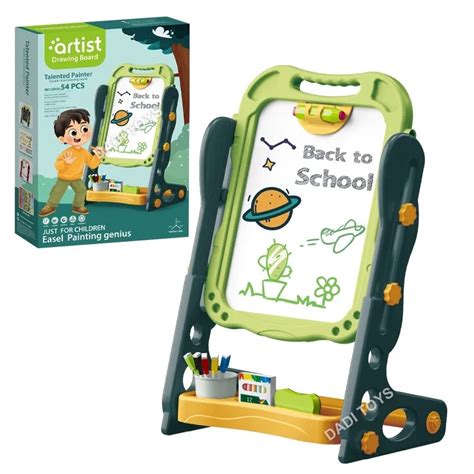 Мултифункционална дъска за рисуване с две страни и 2 настолни игри с