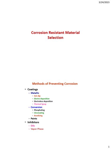 Material Selection Class Pdf Fracture Corrosion