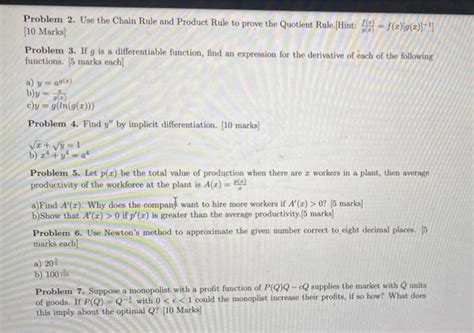 Solved Problem Use The Chain Rule And Product Rule To Chegg