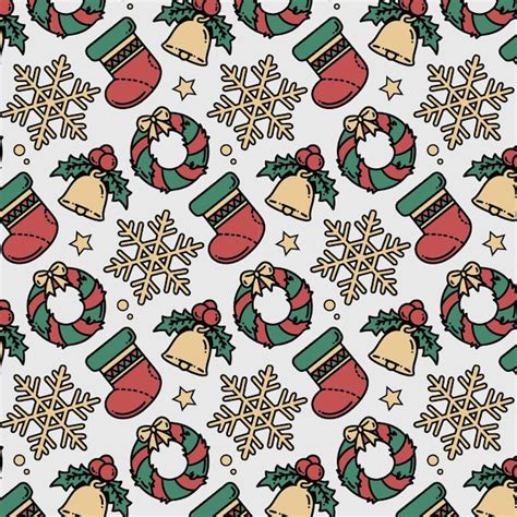 Seamless Abstract Christmas Pattern Premium Vector