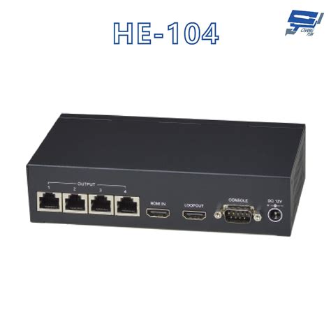 昌運監視器 Hanwell He 104c 4埠 Hdmi 影音訊號 Cat6 傳送器 解析度1080p60hz 蝦皮購物