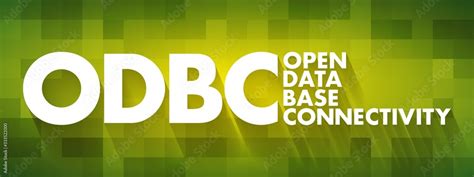 Odbc Open Database Connectivity Acronym Technology Concept
