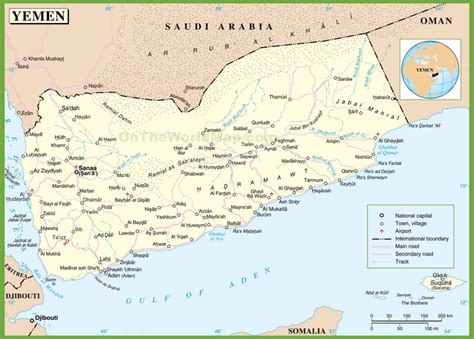 Large Detailed Map Of Yemen With Cities And Towns