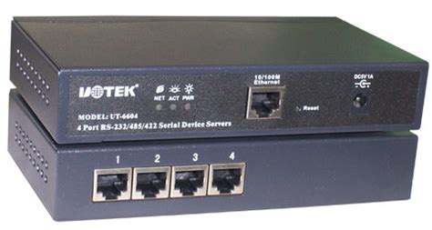 RS232 RS422 RS485 To TCP IP 4ports DTE Server UT 6604 Rs232 Tcp Ip And Rs485 Tcp Ip