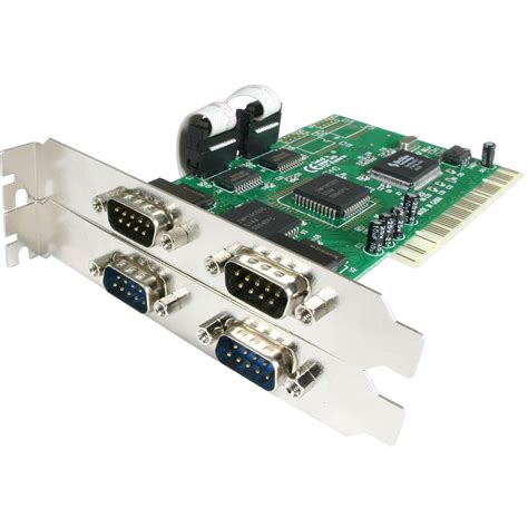 Startech Com Com 4 Port PCI RS232 Serial Adapter CardPCIserial4 PortsAdd 4 High Speed RS 232
