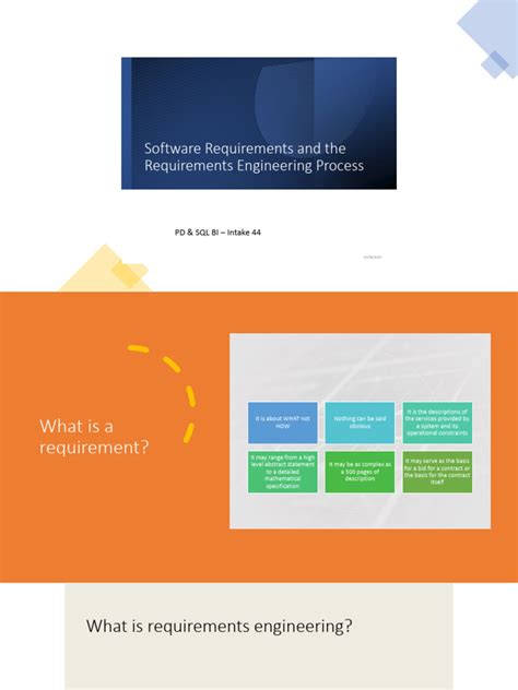 Software Requirements And The Requirements Engineering Process Lect 1