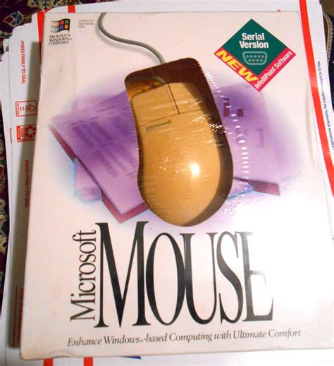 Vintage Microsoft Mouse 20 Serial With Intellipoint New Sealed