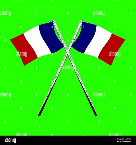 France Flag Waving Emblem Stock Vector Images Alamy