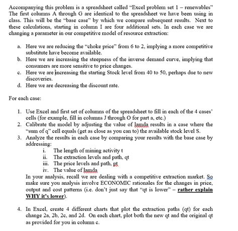 Accompanying This Problem Is A Spreadsheet Called