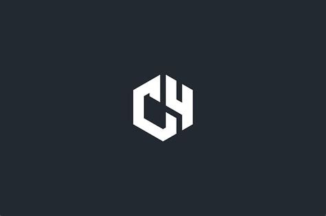 Icono De Vector De Logotipo De Letra Ch O Hc Abstracto Vector Premium
