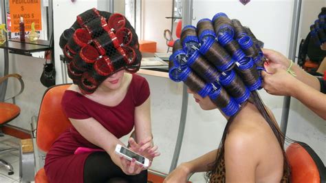 Sexy Roller Girl Roller Set Hair Rollers Curlers Hooded Hair Dryer Png Hair Sandy Hair