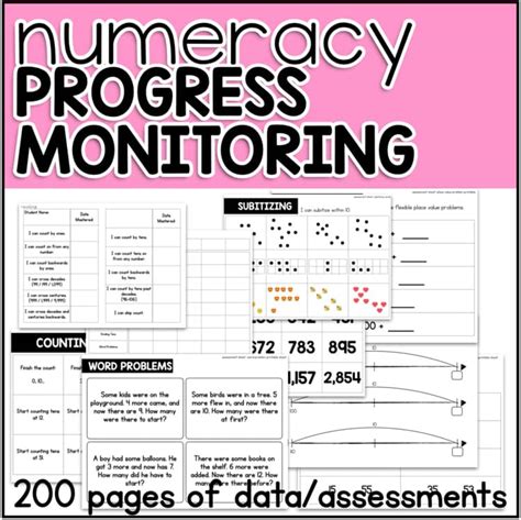Numeracynumber Sense Progress Monitoring Binder By Aubree Teaches