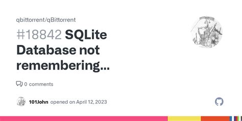 Sqlite Database Not Remembering Incomplete Save Path · Issue 18842