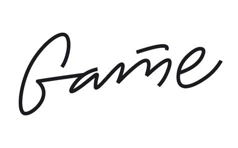 Premium Vector Game Calligraphy Inscription Hand Draw Lettering