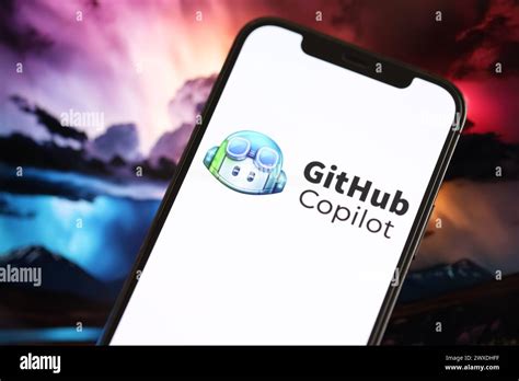 Kyiv Ukraine March 17 2024 Github Copilot Logo On Iphone Display