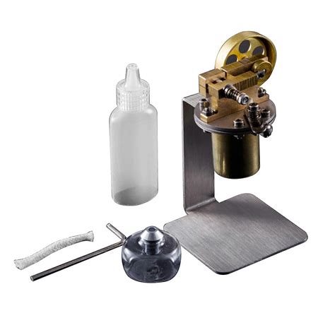 Mini Stirling Engine Model Full Copper Boiler Vertical Small Steam