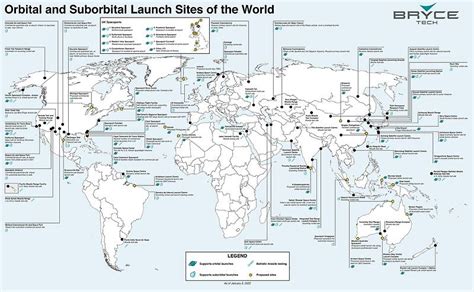 로켓을 쏘아 올리는 세계 곳곳의 우주 기지들 By