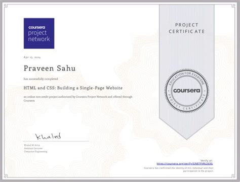 Praveen Sahu On Linkedin Html Css Webdevelopment Courseracertification