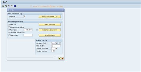 FNF SAP Tcode Rollover Fill File Transaction Code