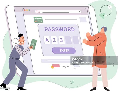Computer Password Hack Cyber Criminal With Laptop Stealing User