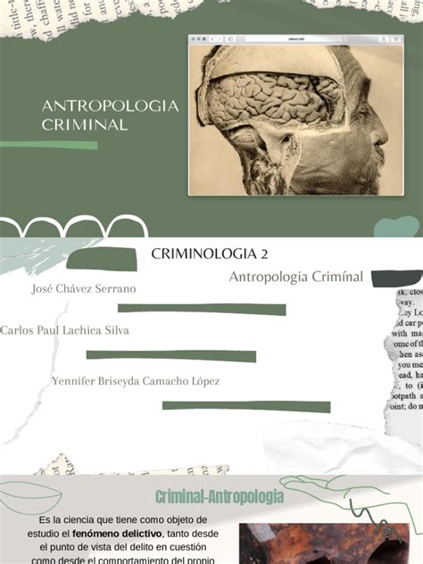 Antropología Criminal Historia Y Aplicaciones Pdf