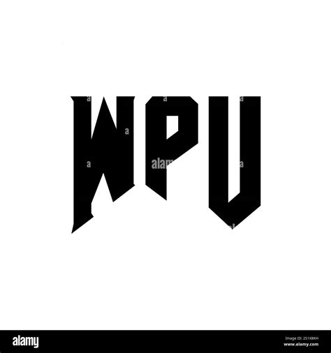 Wpu Letter Logo Design For Technology Company Wpu Logo Design Black And White Color Combination