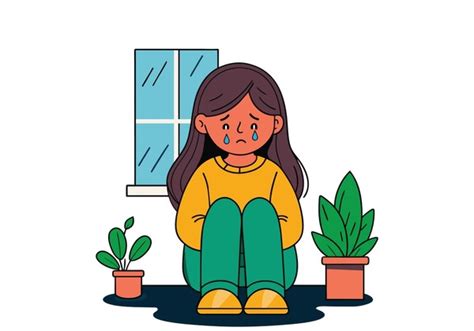 Crying Girl Cartoon Drawing