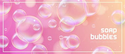 Pink And Blue Background With Soft Soap Balls Vector Image
