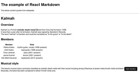 react unified markdown codesandbox