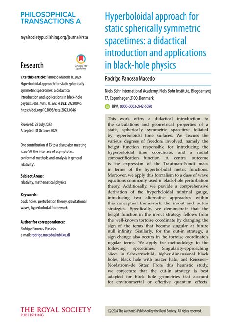Hyperboloidal Approach For Static Spherically Symmetric Spacetimes A Didactical Introduction