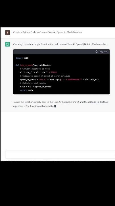 Chatgpt For Aviation Auto Generated Python Coding Youtube