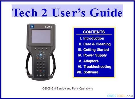 Tech 2 Users Guide Forobd2tool Com