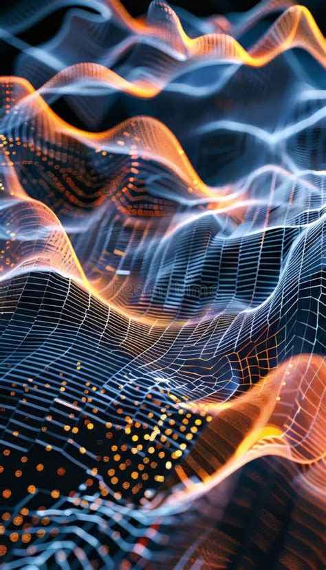 Mesmerizing Digital Wave Patterns Creating Illusions Of Depth And Motion In Realistic Photo