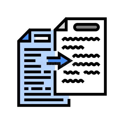 Plain Language Technical Writer Color Icon Vector Illustration Stock Vector Illustration Of