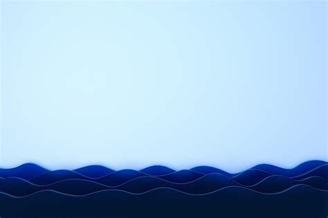 Premium Photo 3d Rendering Paper Cut Wave Pattern Black Backdrop For
