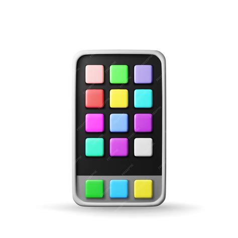 Premium Vector 3d Smartphone With Ui Icons Isolated