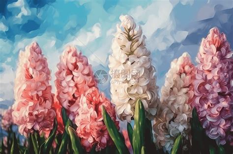 美丽的风信子花插画图片下载 正版图片600042370 摄图网